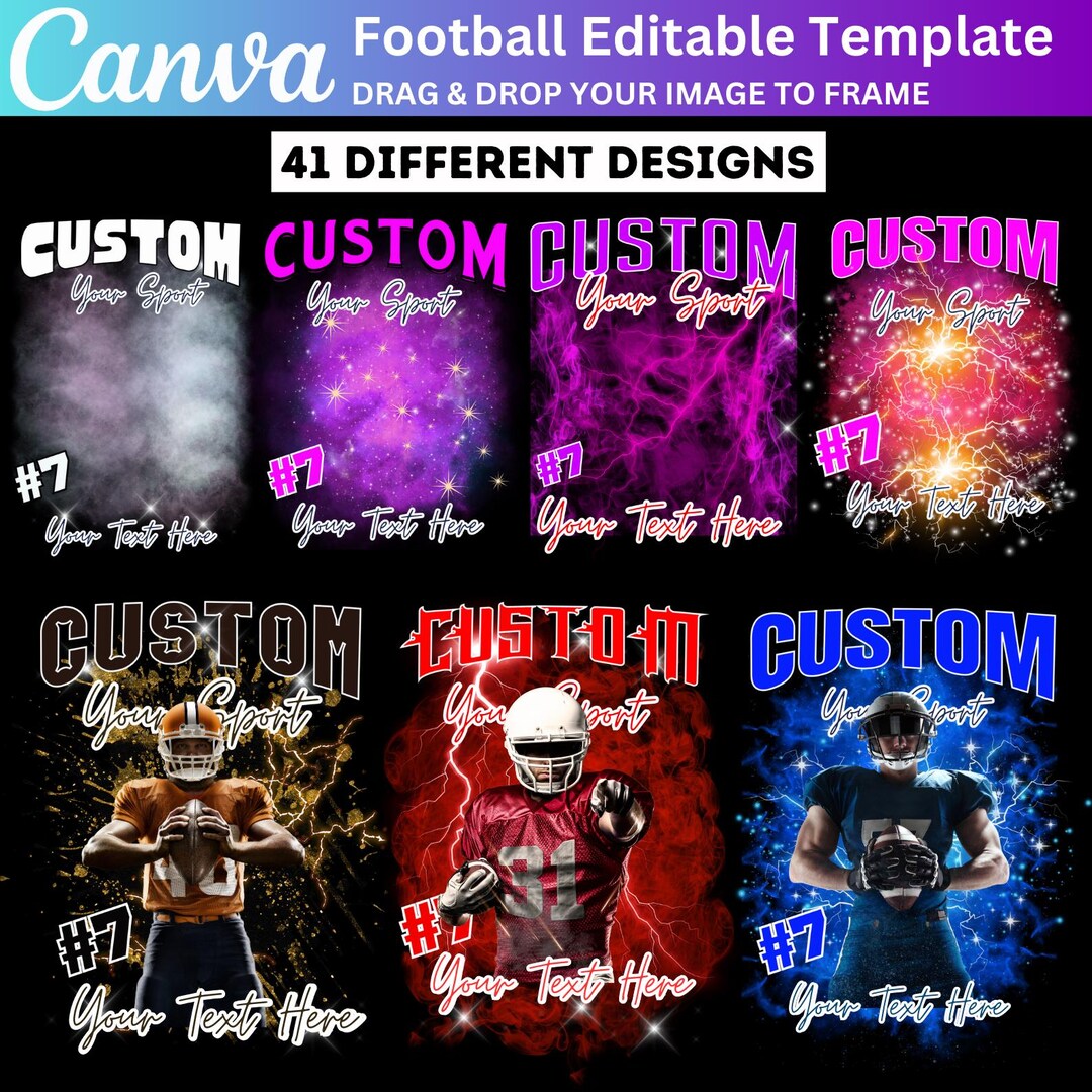 41 Football Mascot Canva Editable Template, Football Mascot Shirt Canva ...