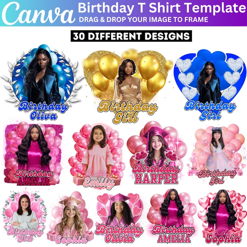 30 Birthday Styrofoam Shot Glas Canva Template, Birthday Design Bundle ...