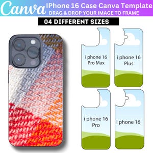 IPhone Case 16 Template Bundle,16 Pro iPhone Case Template, Canva ...
