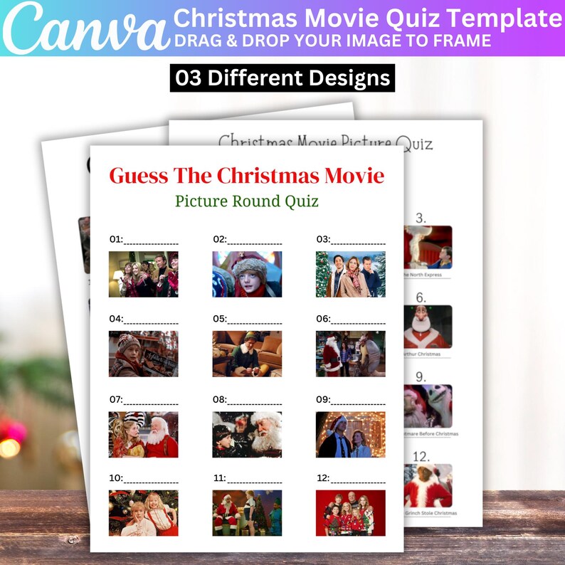 03 Guess the Movie, Christmas Movie Picture Quiz Game, Santa Christmas ...