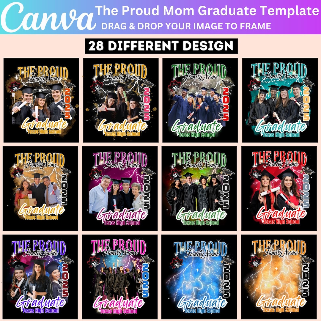 Proud of Family Graduation 2025 Graduation Template, Mom Congrat 2025 ...