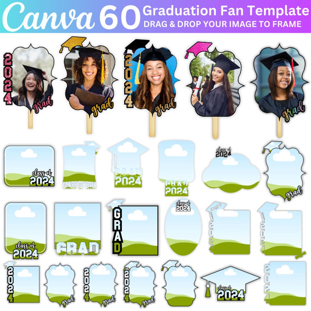 60 Grad Paddle 2024 Canva Editable Mega Bundle, Fan Class of 2024 ...