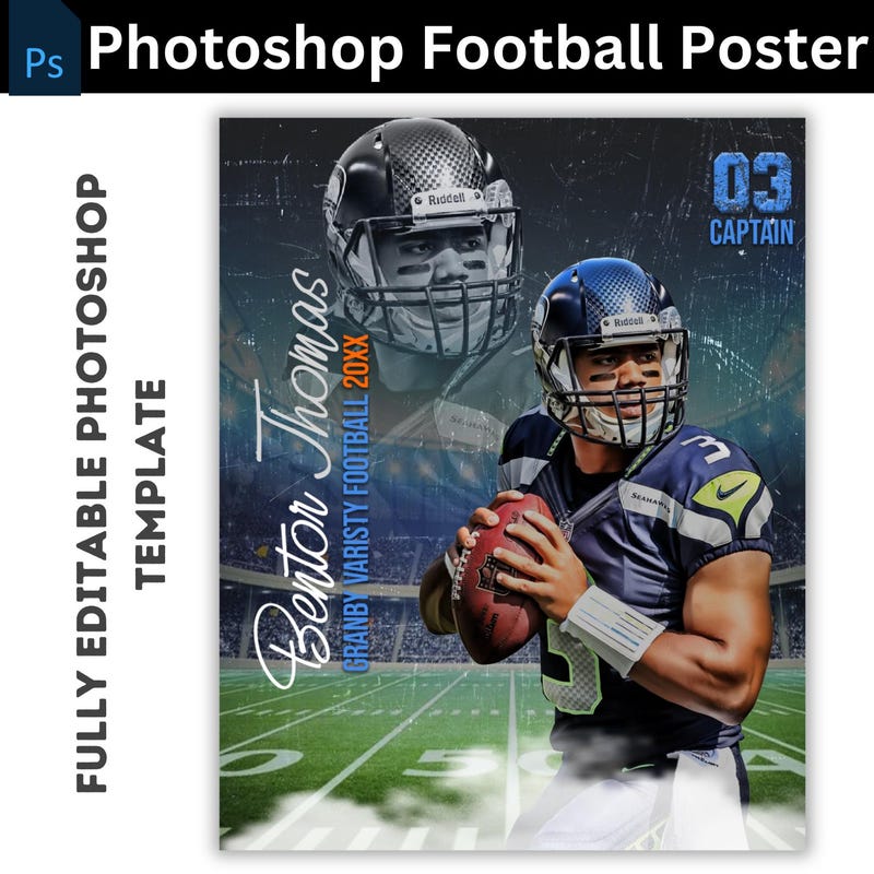 Senior Football Poster - Etsy