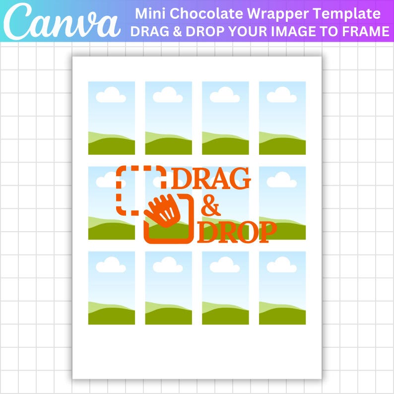 Mini Chocolate Wrapper Canva Editable Template, Mini Candy Wrapper ...