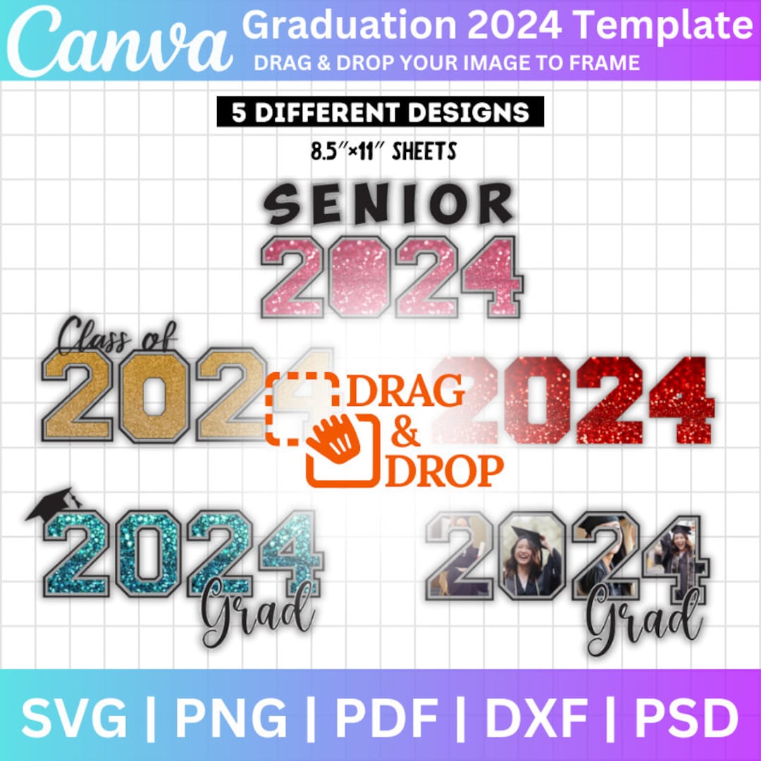 Graduation 2024 Canva Template, Grad Fan Canva Editable, Graduate Fan ...