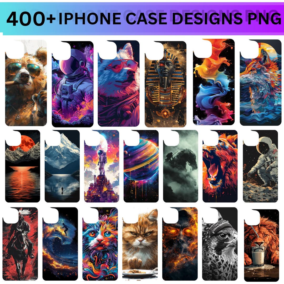 Phone Case Template 400+designs PNG Bundle, Sublimation Template for ...