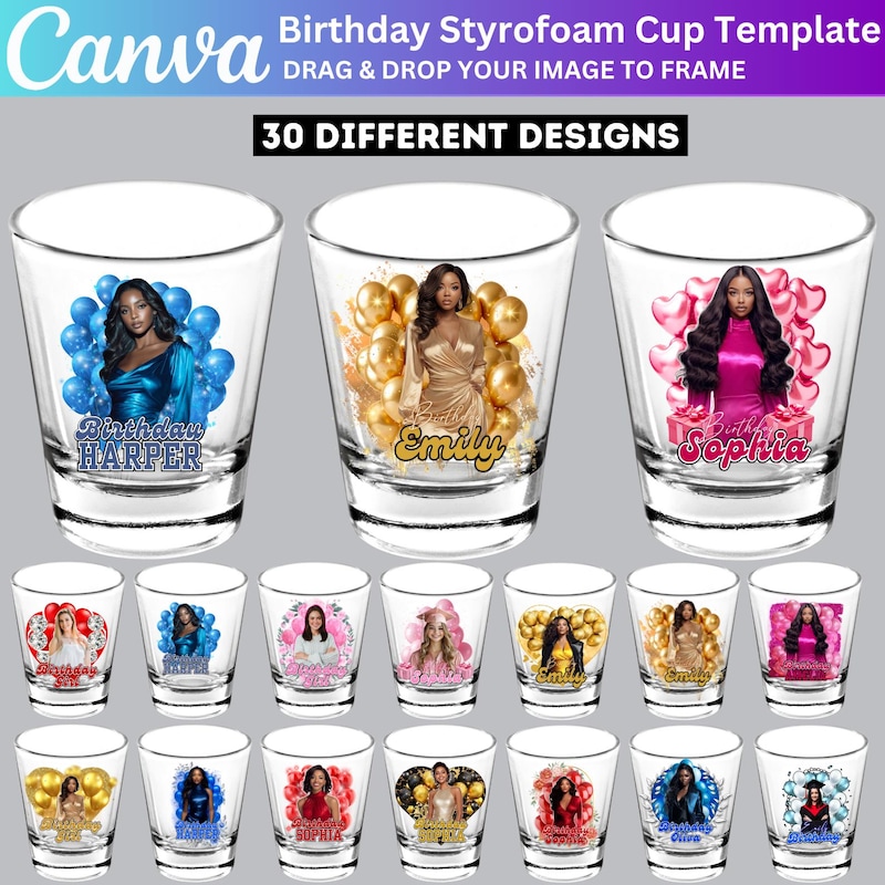 Sticker para vasos personalizados - Etsy México