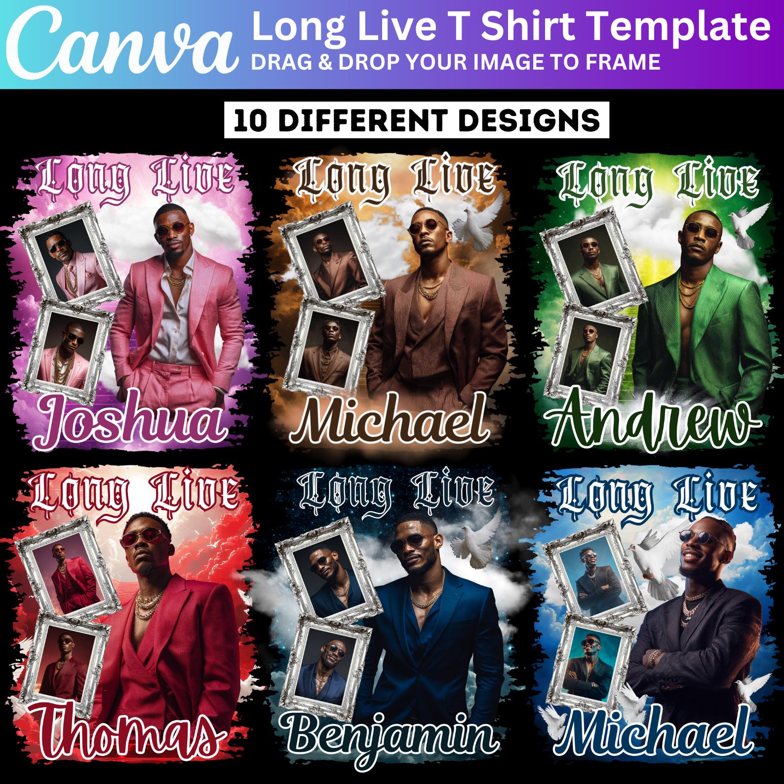 Long Live Memorial T Shirt Canva Editable Template, in Loving Memory ...