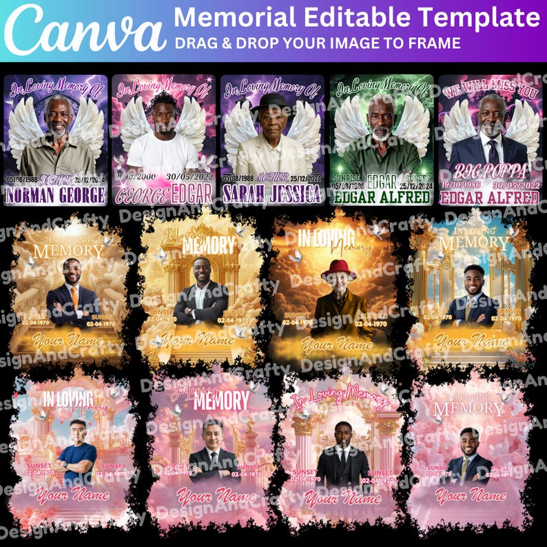 In Loving Memory Design Canva Editable T Shirt, Long Live Memorial ...