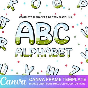 Canva Editable Alphabet Letters Template, Fillable Canva Frame ...