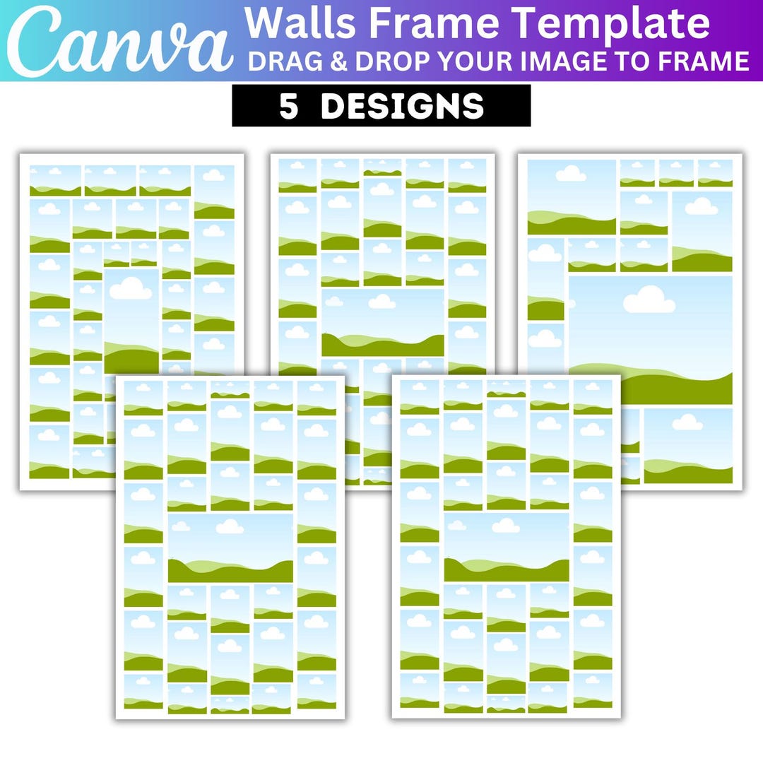 Wall Frame Canva Editable Template, Wall Frame Design, Canva Square ...