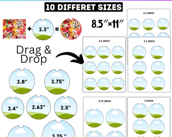 Printable Car Coaster Label Fro Packaging, Handmade Digital Tags ...