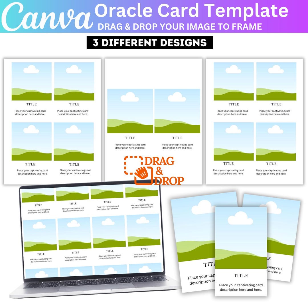 Oracle Card Canva Template, Editable Affirmation Cards Template, Tarot ...