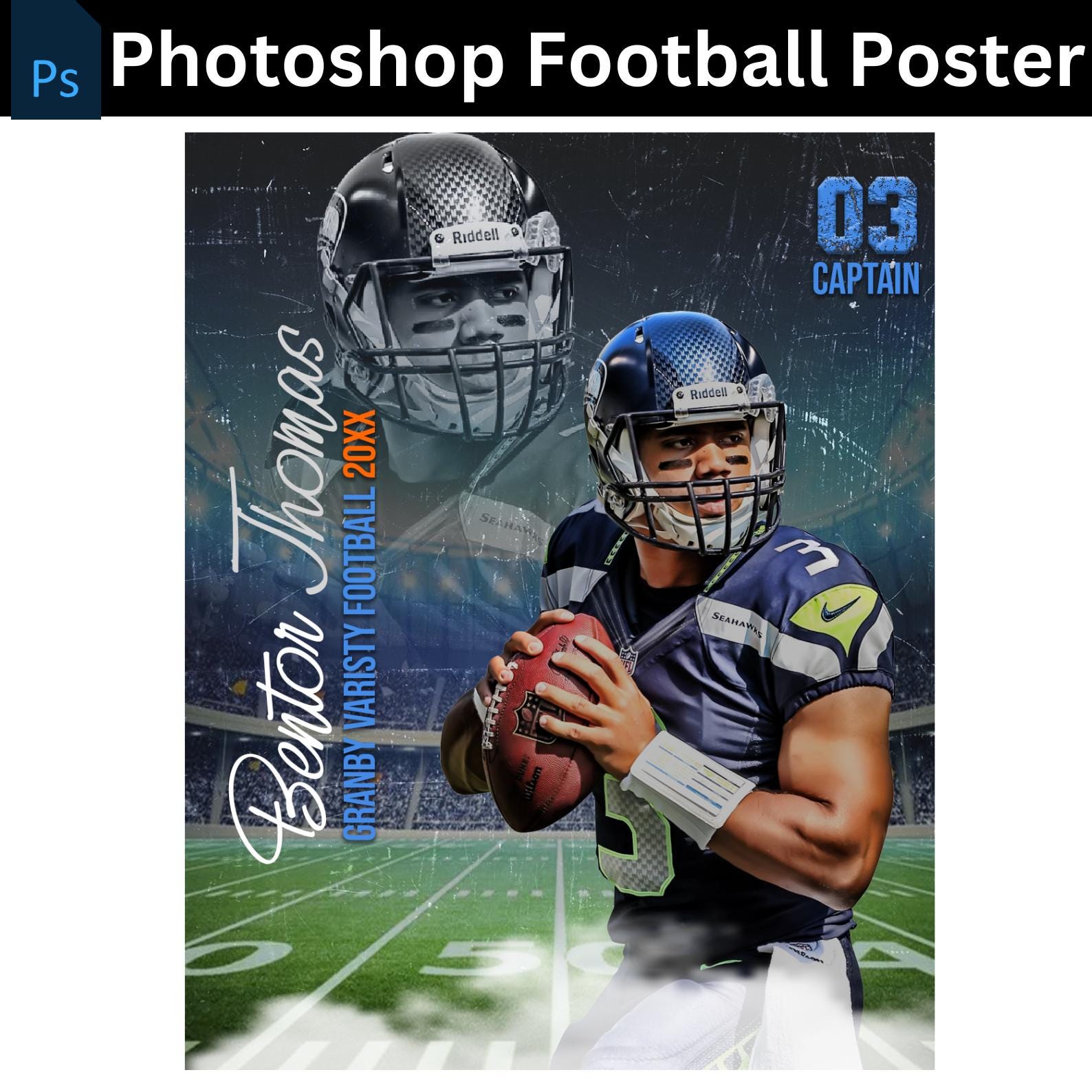 Photoshop Football Poster Templates, Senior Sports Template, Stadium ...