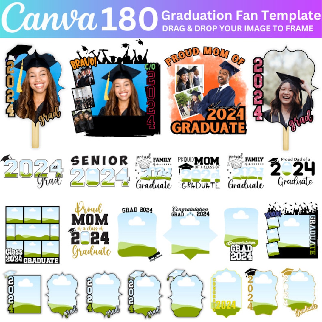 180 Grad Paddle 2024 Canva Editable Mega Bundle, Fan Class of 2024 ...