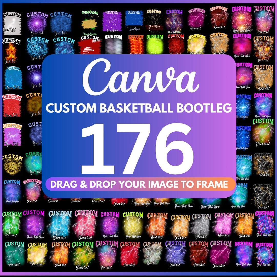 Basketball Bootleg Editable Canva Template Bundle, Mascot Shirt Canva ...