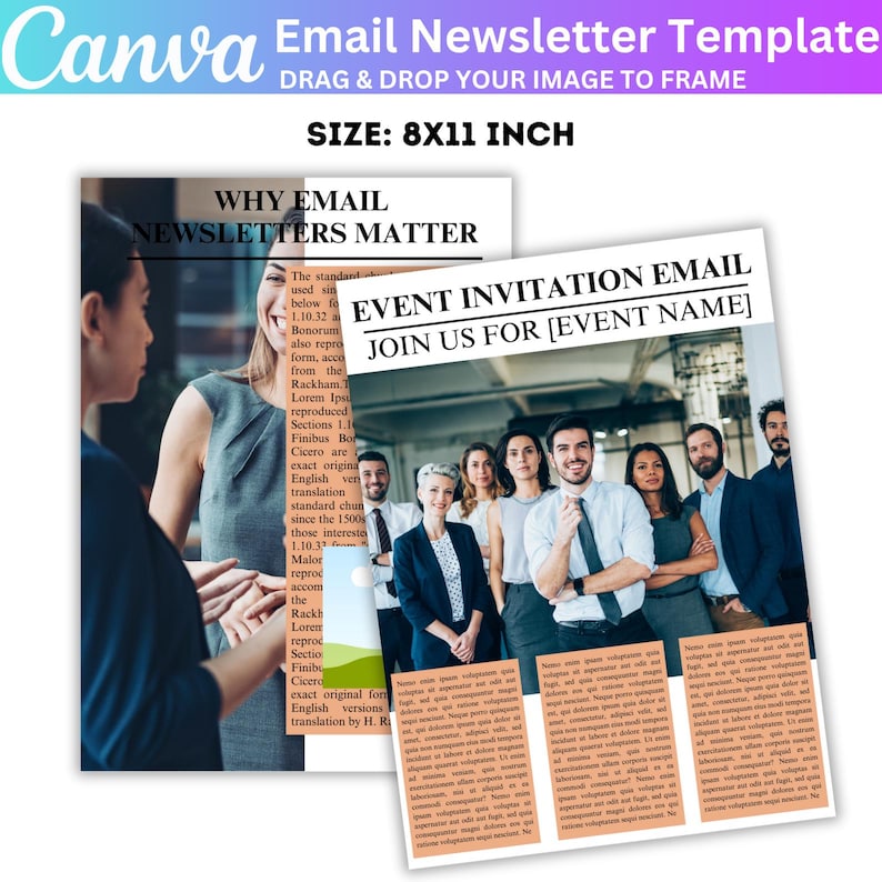 76 Newsletter Canva Editable Template, Small Business Own Newsletter ...