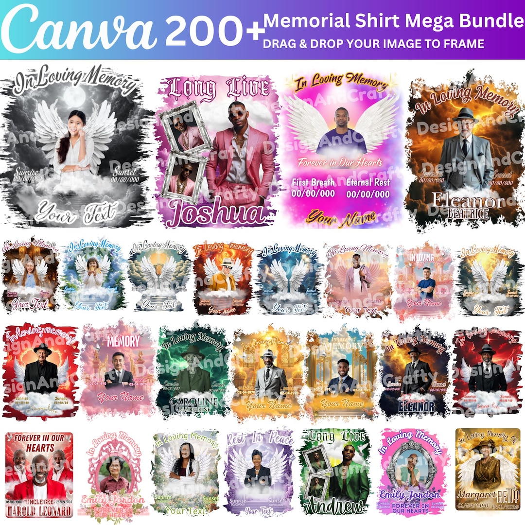 In Loving Memory Design Canva Editable T Shirt, Long Live Memorial ...