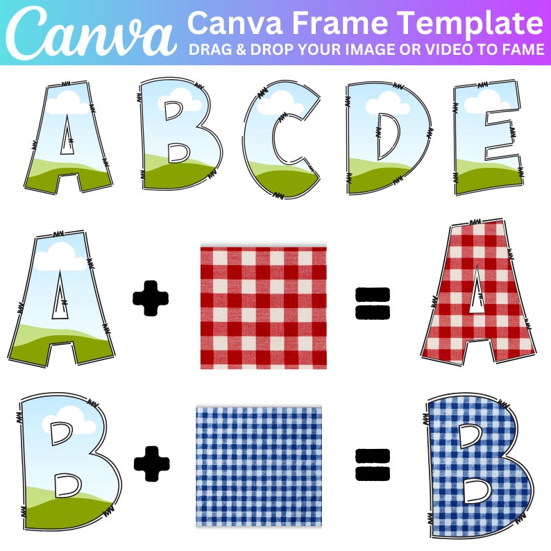 Canva Doodle Alphabet Frame Template, Customizable Doodle Canva ...