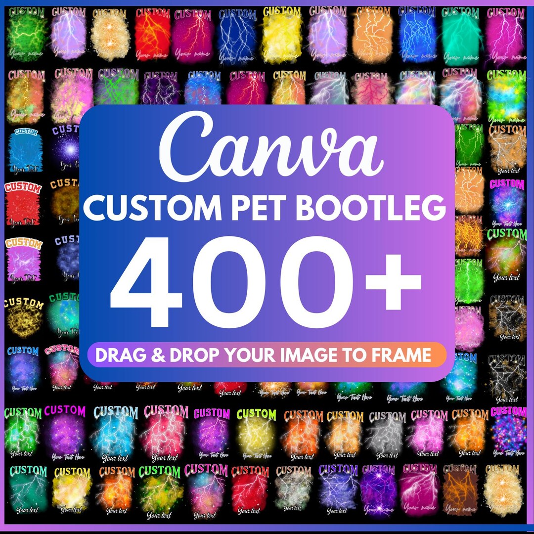 Cats Bootleg Canva Editable Template, Custom Pet Sublimation Design ...