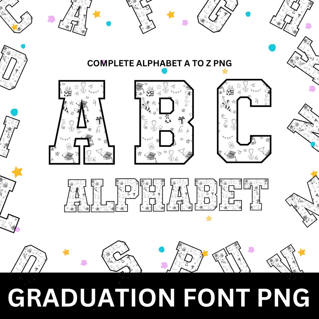 Graduation Font Png, Class of 2024, Graduation Announcement Party Decor ...