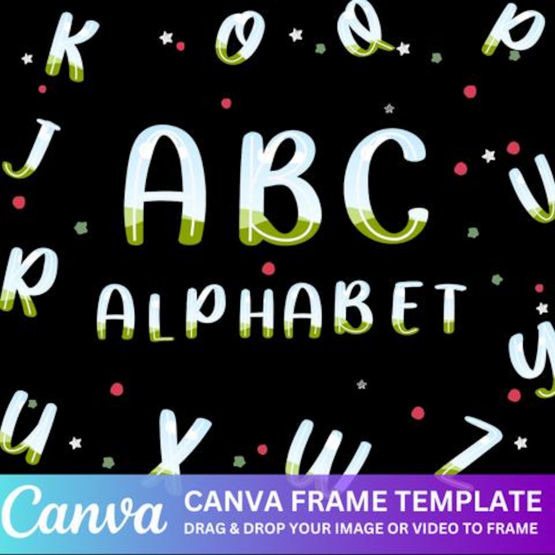 Centerline Canva Uppercase Alphabets, Canva Drag and Drop Alphabet ...