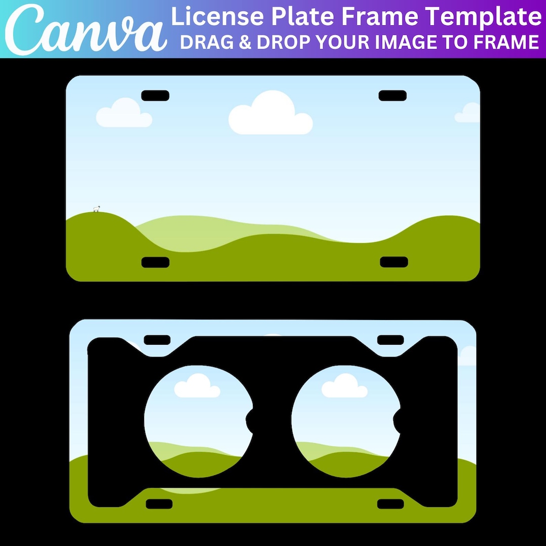Car License Plate Canva Editable Template, Car License Plate ...