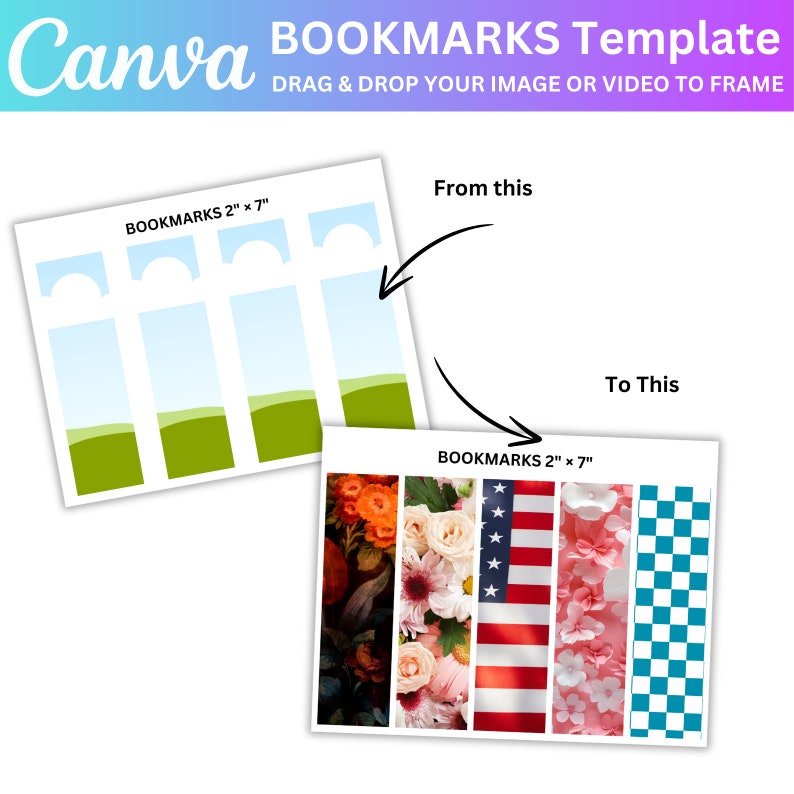 Canva Bookmark Template, Design Your Own Bookmarks, Bookmark Canva ...
