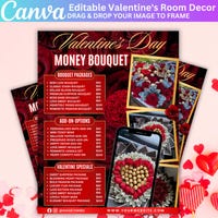 Valentine’s Day Flower Sale Flyer Template, Flower Bouquet Bookings ...