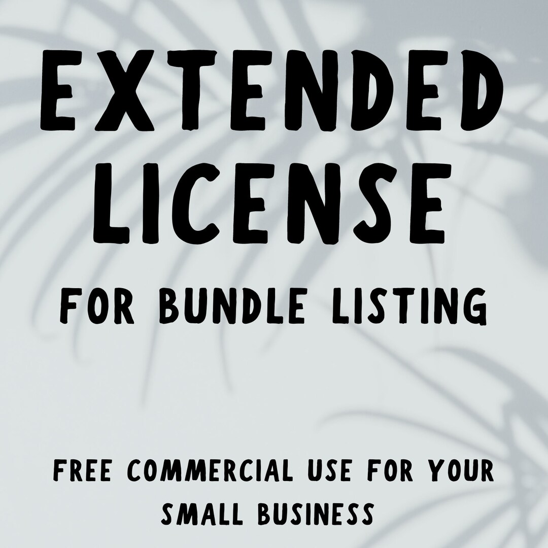 EXTENDED License for Bundle Listing, Print on Demand, Commercial ...