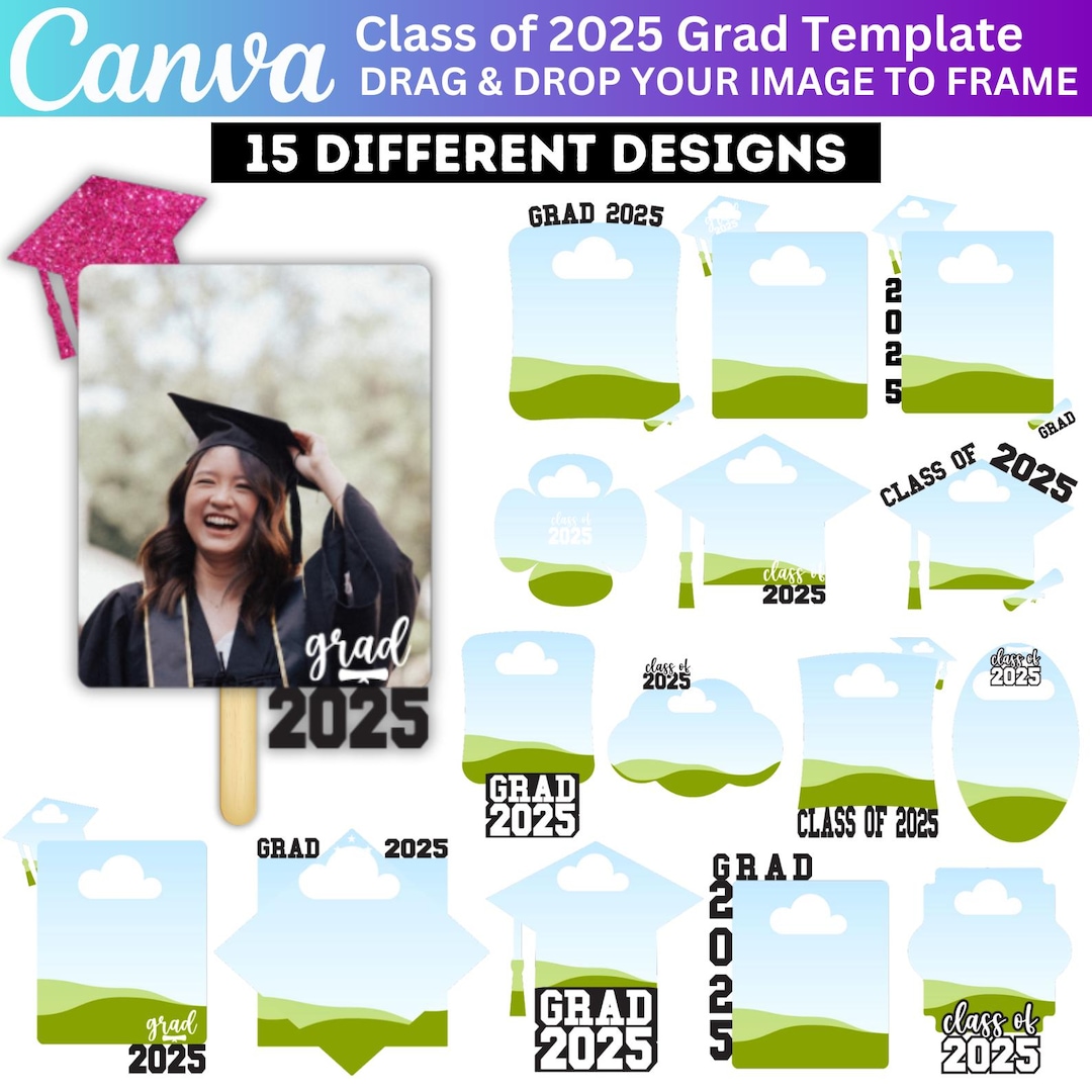 Graduation Paddle 2025 Canva Editable Template, Custom Graduation Shirt ...