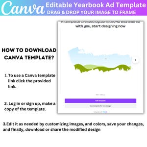 Full, Half & Quarter Page Yearbook Ad Canva Editable Template, Diy ...