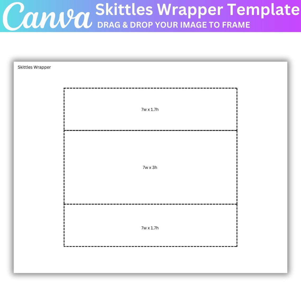Skittles Wrapper Canva Editable Template, Skittles Candy Label Template ...