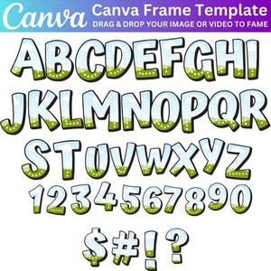 Canva Editable Alphabet Letters Template, Canva Drag & Drop Photos ...
