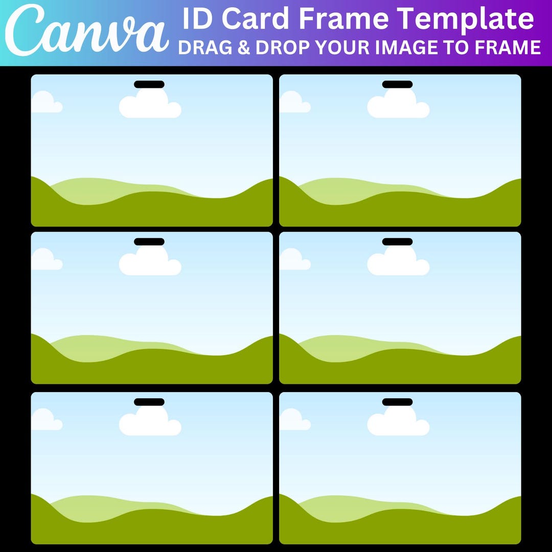 Customizable ID Badge Template, Printable Staff Badge, Blank ID ...