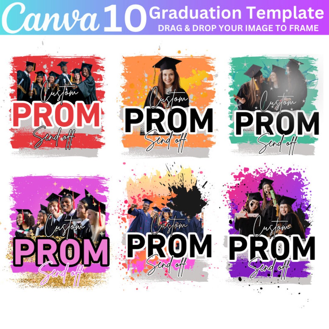 Prom Send off 2024 Canva Editable Bundle, Custom Grad Fan, Family ...