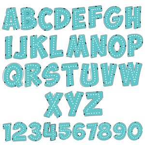 Custom Dot Dalmatian Doodle Alphabet Letters Svg Png Bundle, Alpha ...