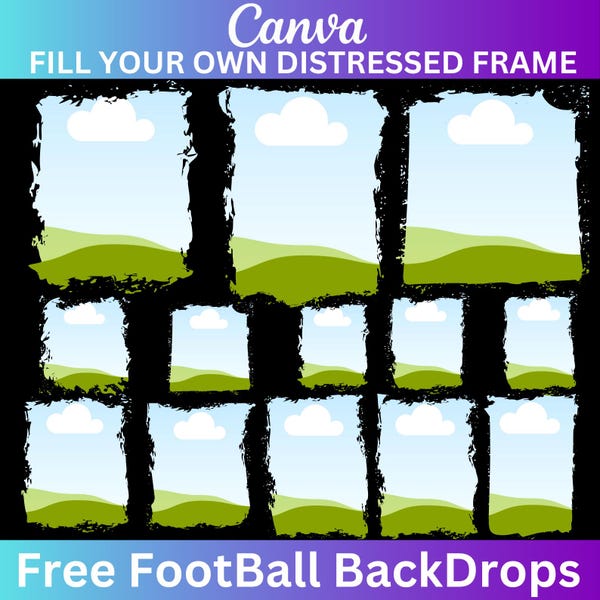 Canva Football Background Template - Etsy