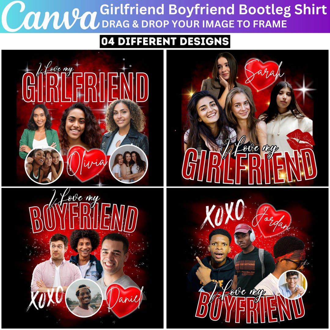Girlfriend Boyfriend Bootleg Rap Tee Bundle, Valentines Day Shirts ...