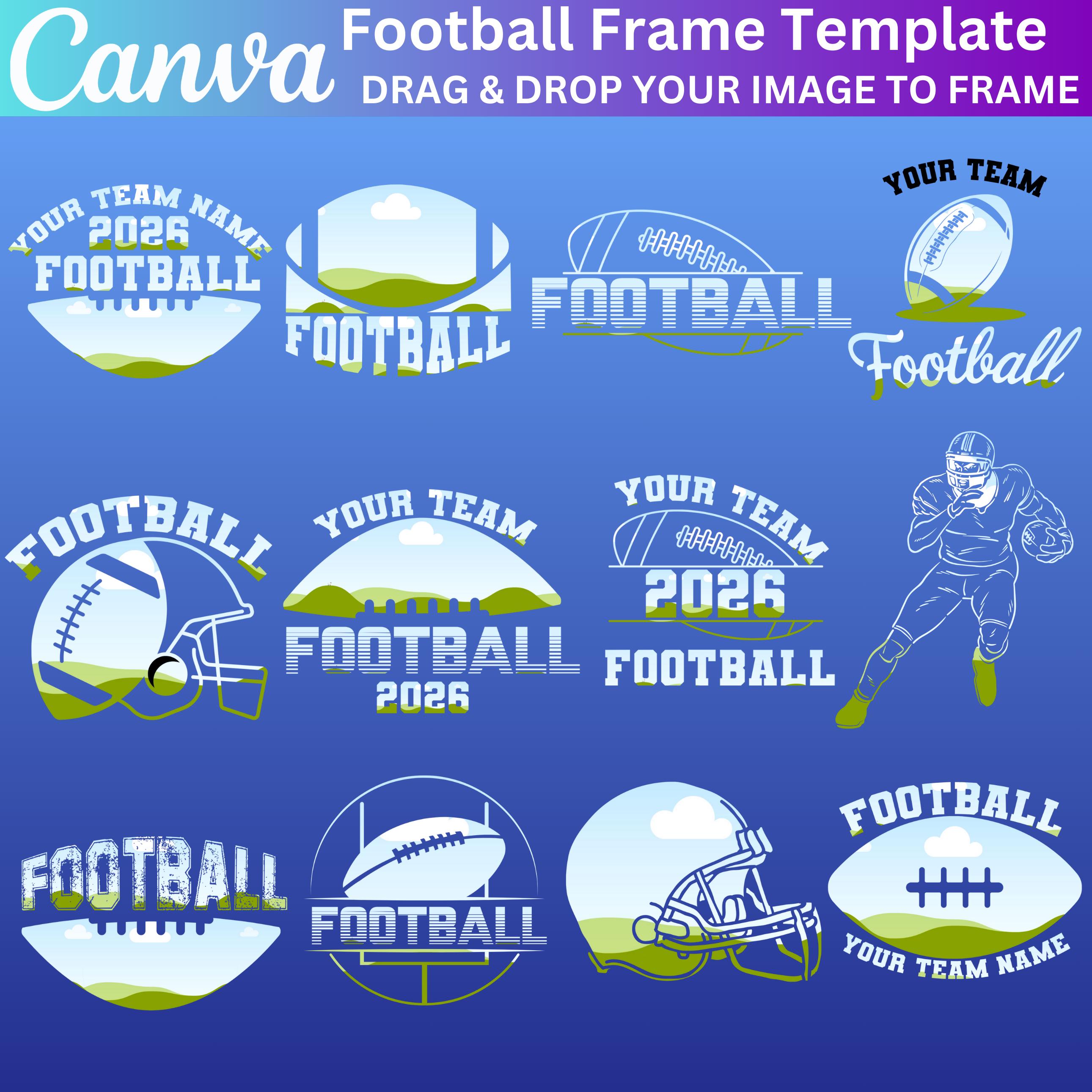 70+ Football Frames Canva Template Mega Bundle, Football Season ...
