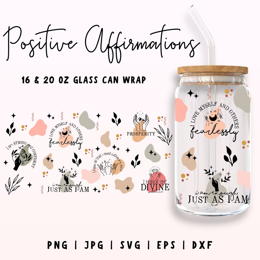 Positive Affirmations Libbey Glass Wrap Bundle, Mom Daily Affirmations ...