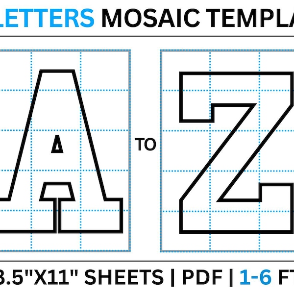 Mosaic Letters - Etsy