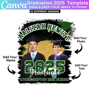 Class of 2025 Graduation Template Bundle, Senior 2025 Canva Template ...