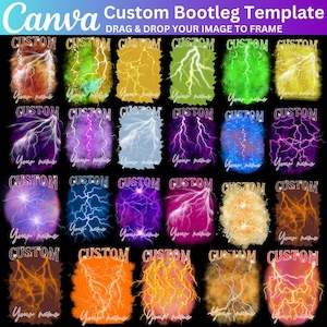 Custom Bootleg Rap Tee Mega Bundle Canva Editable Template, Custom ...