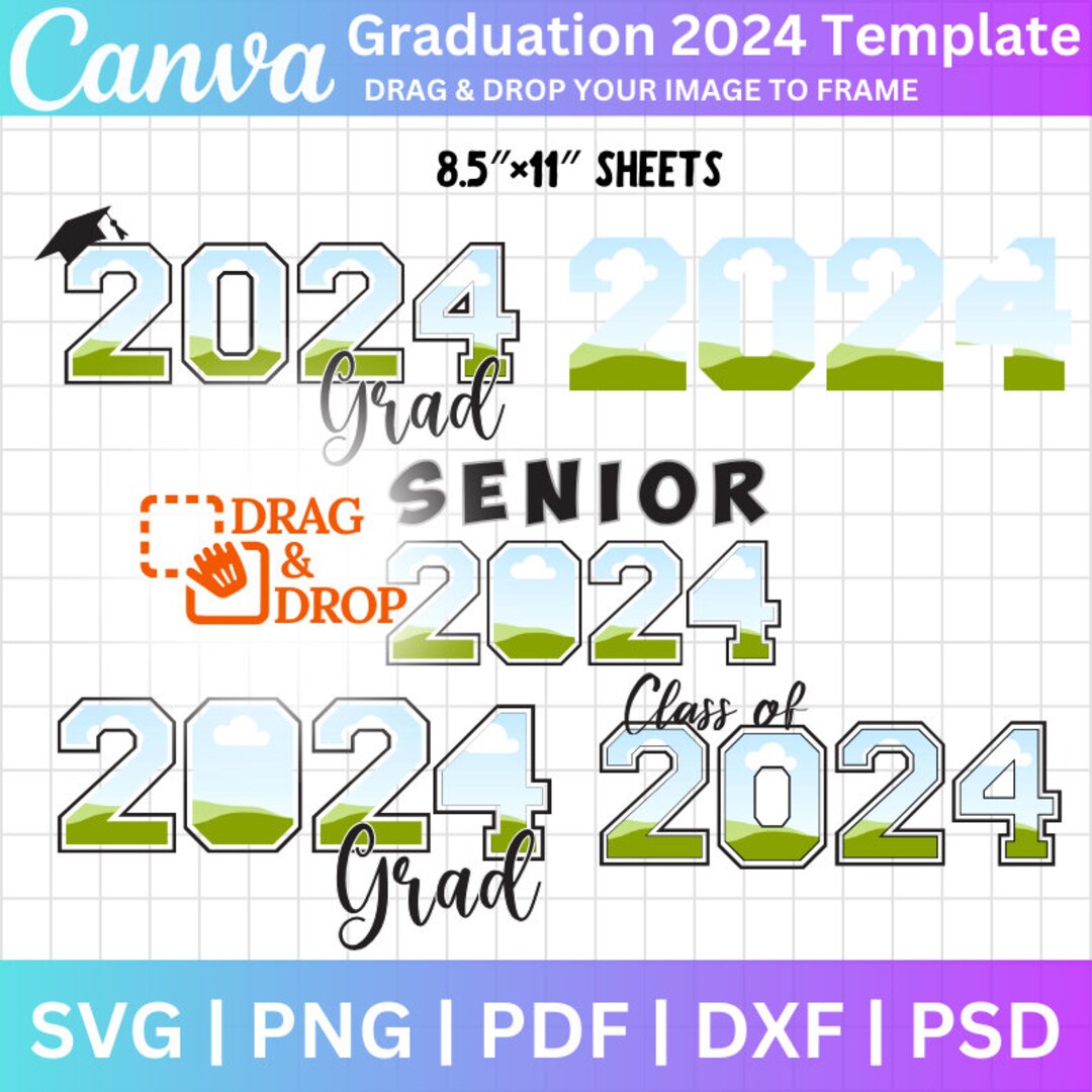 Graduation 2024 Canva Template, Grad Fan Canva Editable, Graduate Fan ...