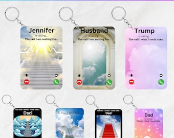 50+ Memorial Keychain Canva Editable Template Bundle, Photo Keychain ...