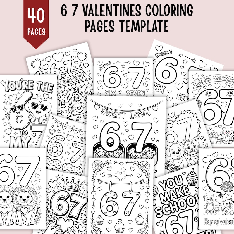Six Seven Coloring Page - Etsy
