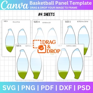 Basketball Panel Template Svg Bundle, Canva Editable, Basketball ...