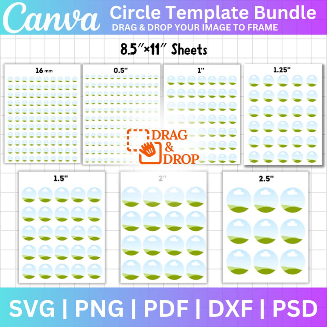 Circle Template Bundle, Circle Template Svg, Multipurpose Labels ...