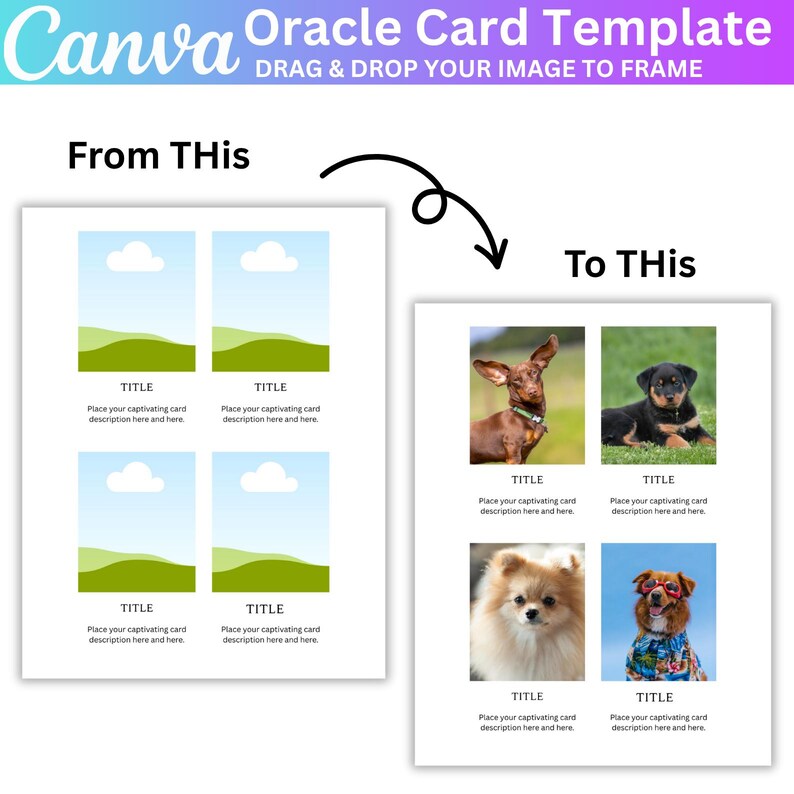 Oracle Card Canva Template, Editable Affirmation Cards Template, Tarot ...